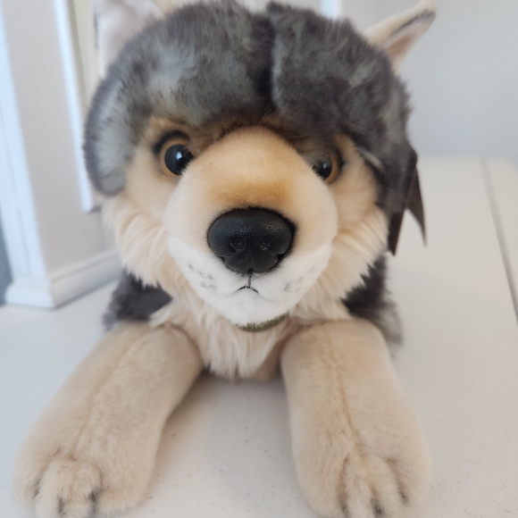 aurora | Toys | Miyoni By Aurora Gray Wolf Plush Toy | Poshmark